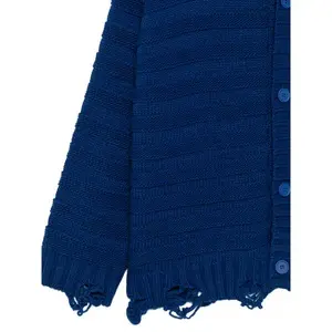 MAISON MARGIELA Distressed Horizontal-stripe Cardigan