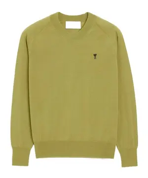 AMI Paris Embroidered Crew-neck Sweater