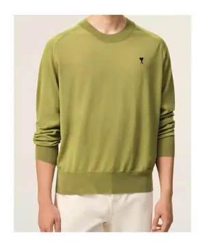 AMI Paris Embroidered Crew-neck Sweater
