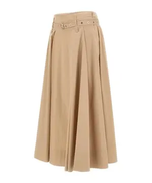 Liu Jo Pleated Belted Midi Skirt