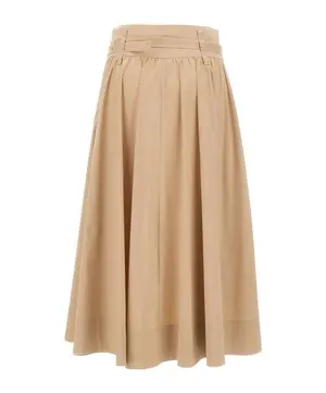 Liu Jo Pleated Belted Midi Skirt