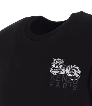 Kenzo Logo Embroidered Crewneck T-shirt