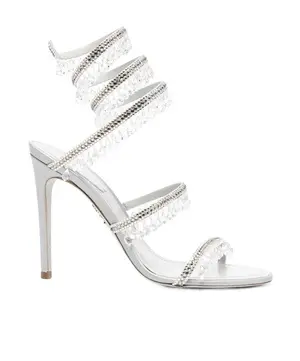 Rene Caovilla Stiletto High Heel Sandals - Grey