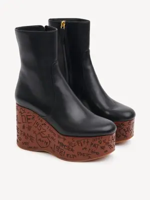 Chloé Maxime Boots With Platform Sole And Side Zip Closure