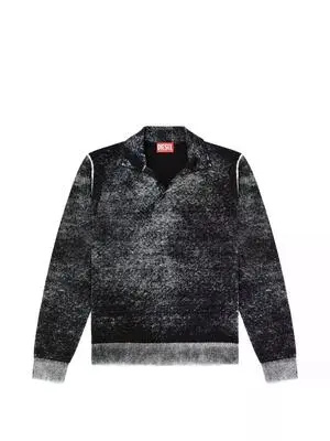 DIESEL® Faded-effect Polo Sweater