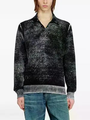 DIESEL® Faded-effect Polo Sweater
