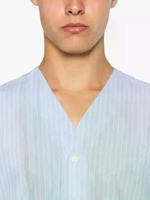 3DICI Vertical-stripe V-neck Shirt