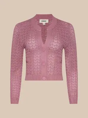 L'Agence Orla Pointelle Knit Cardigan