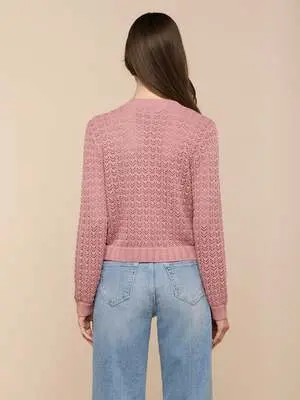 L'Agence Orla Pointelle Knit Cardigan