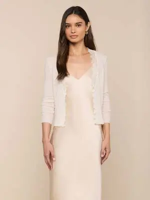 L'Agence Eluna Lace Inset Cardigan Top