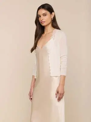 L'Agence Eluna Lace Inset Cardigan Top