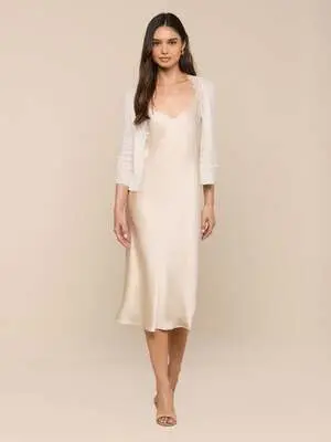 L'Agence Eluna Lace Inset Cardigan Top