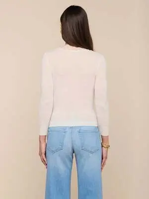 L'Agence Eluna Lace Inset Cardigan Top