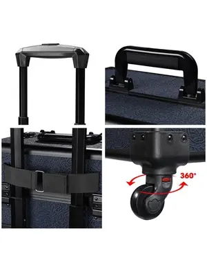 BYOOTIQUE 3-piece Rolling Train Case Cosmetic Organizer Set