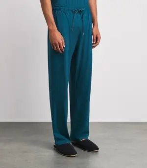 Derek Rose Basel Lounge Trousers - Blue