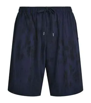 Derek Rose Printed Lounge Shorts - Navy