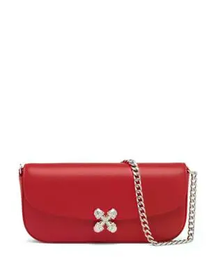 Alexander McQueen Skull-flower Crossbody Bag - Red