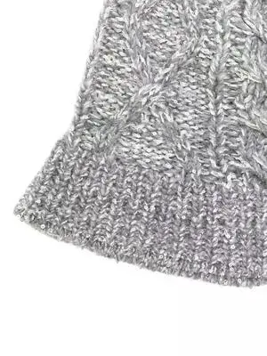 Missoni Sequin-embellished Cable-knit Beanie Hat