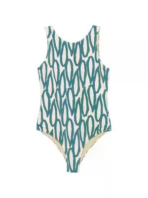 Liviana Conti Abstract Print Scoop Back Swimsuit