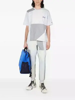 Anrealage Logo-embroidered Panelled T-shirt