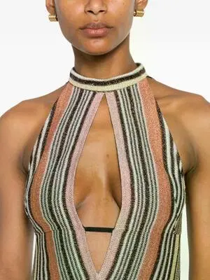 Missoni Chevron-knit Halterneck Dress