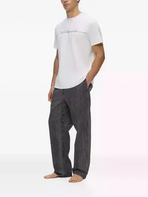 Karl Lagerfeld Pinstripe Pants Pajama Set