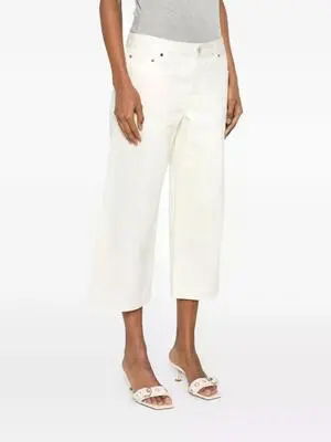 EB DENIM Low-rise Baggy Capri Bone