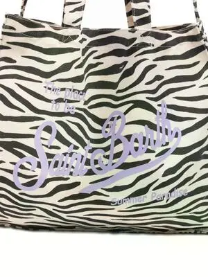 MC2 SAINT BARTH Zebra Print Tote Bag