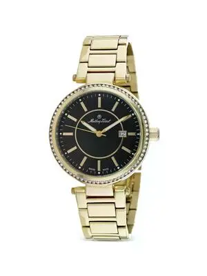 MATHEY TISSOT Classic Crystal-embellished Watch - Black