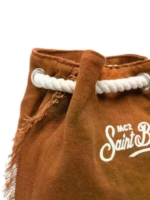 MC2 SAINT BARTH Logo Embroidered Frayed Backpack