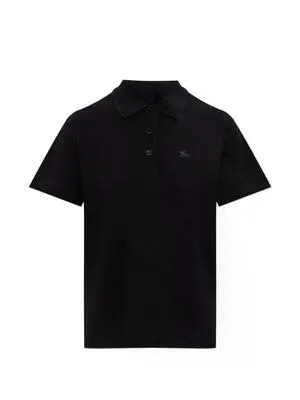 Burberry Piqué Polo Shirt With Embroidered Logo
