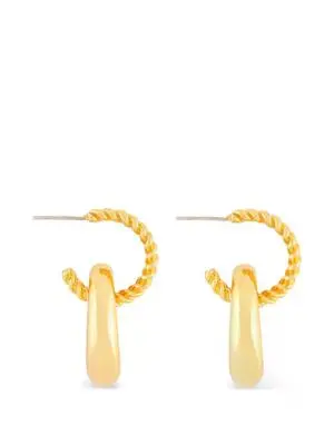 Celine Tone Double Hoop Earrings