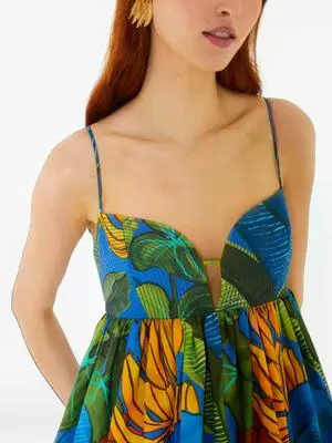 Farm Rio Sleeveless Mini Dress - Blue
