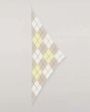 Johnstons Of Elgin Clan Argyle Cashmere Bandana - Natural