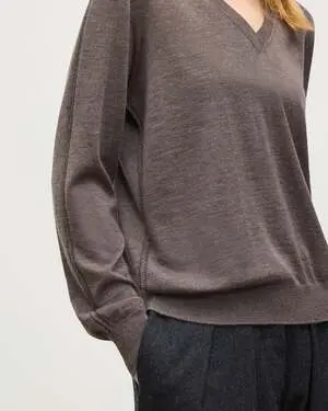 Johnstons Of Elgin Beatrice Superfine Cashmere Jumper - Brown