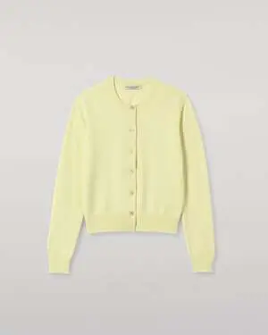 Johnstons Of Elgin Cashmere Cardigan - Yellow