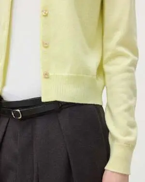 Johnstons Of Elgin Cashmere Cardigan - Yellow