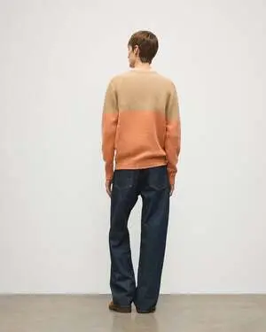 Johnstons Of Elgin Lambswool Colour Block Crew Neck Jumper
