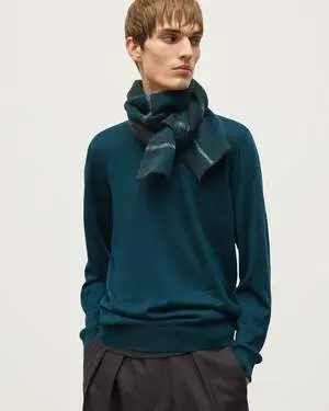 Johnstons Of Elgin Baird Charcoal Brushed Cashmere-silk Scarf