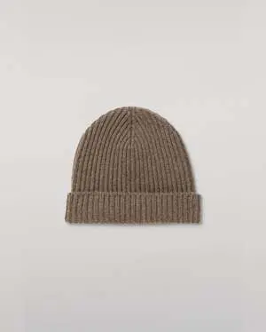Johnstons Of Elgin Cashmere Ribbed Beanie - Brown