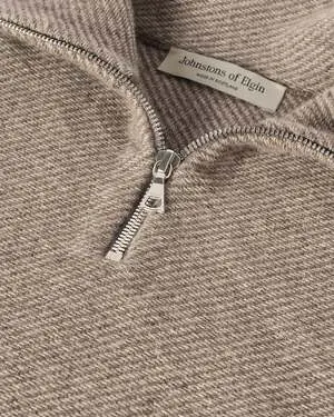 Johnstons Of Elgin Pure Cashmere Half-zip Jumper