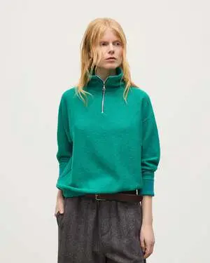 Johnstons Of Elgin Cashmere Half-zip Sweater