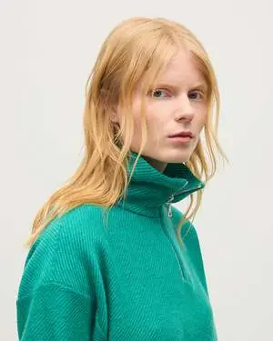 Johnstons Of Elgin Cashmere Half-zip Sweater