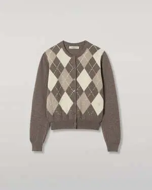 Johnstons Of Elgin Clan Argyle Cashmere Cardigan