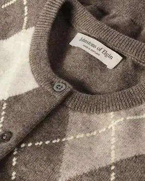 Johnstons Of Elgin Clan Argyle Cashmere Cardigan
