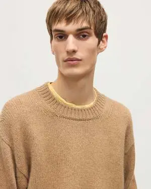 Johnstons Of Elgin Murchison Camel Marble Cashmere & Cotton Jumper