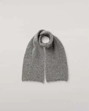 Johnstons Of Elgin Tiree Donegal Cashmere Scarf - Grey