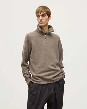 Johnstons Of Elgin Tweel Cashmere Half-zip Jumper