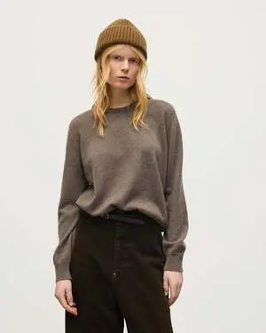 Johnstons Of Elgin Lunan Classic Cashmere Crew Jumper - Brown
