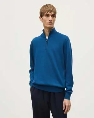 Johnstons Of Elgin Reuben Cashmere Zip Neck Jumper
